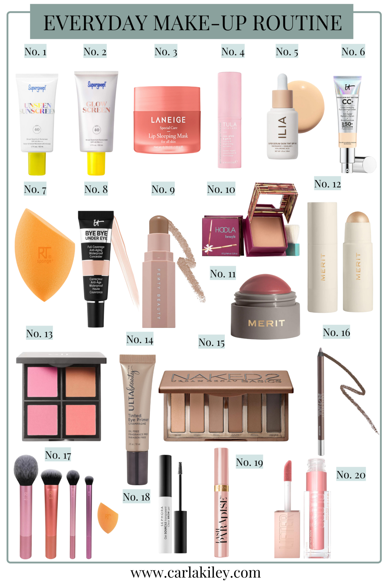 My Everyday Make-Up Routine + Favorite Products - www.carlakiley.com